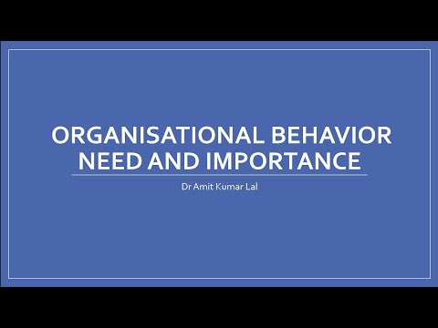 Organisational Behaviour Meaning, Need and Importance of OB, Discipline ...